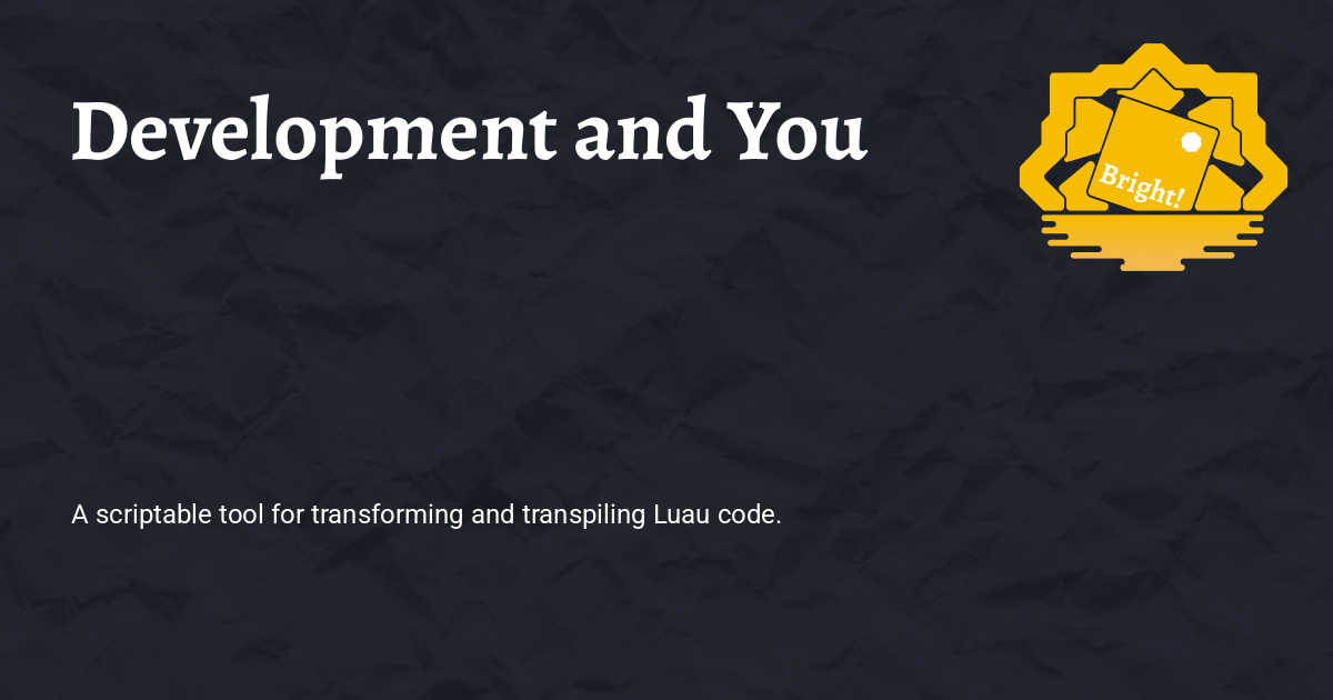 Development and You - Bright